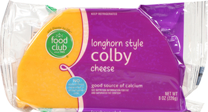 Food Club Longhorn Style Colby Cheese 8 oz - Food Club