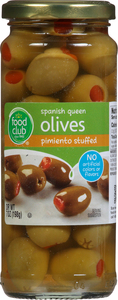 Food Club Pimiento Stuffed Spanish Queen Olives 7 oz - Food Club