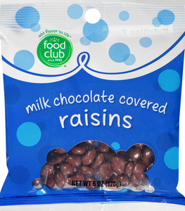 Food Club Milk Chocolate Covered Raisins 6 oz - Food Club