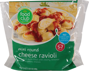 Food Club Round Cheese Ravioli Mini 24 oz - Food Club