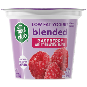 Food Club Blended Low Fat Raspberry Yogurt 6 oz - Food Club