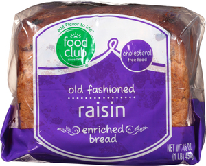 Food Club Old Fashioned Raisin Enriched Bread 16 oz - Food Club