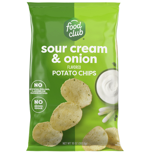 Food Club Sour Cream & Onion Flavored Potato Chips 10 oz - Food Club
