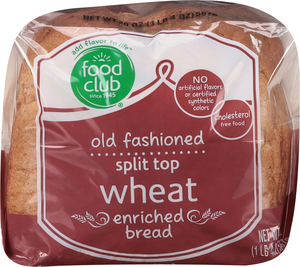 Food Club Split Top Wheat Bread 20 oz - Food Club