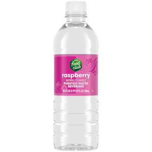 Food Club Raspberry Purified Water Beverage 16.9 fl oz - Food Club